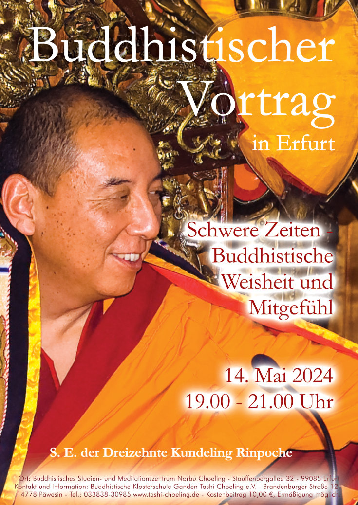 Alle Fakten des spirituellen Programmes von Ganden Tashi Choeling in Erfurt